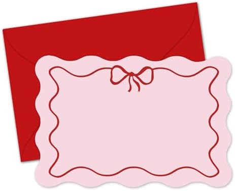 Amazon.com : Whaline 24 Pack Red Pink Stationery Cards with Envelopes ...