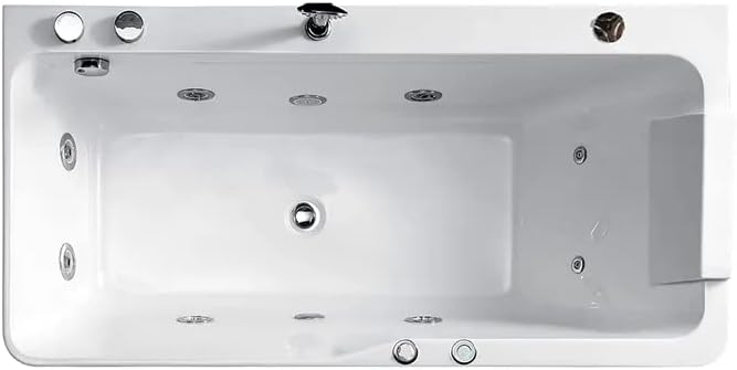 Weibath Tina de hidromasaje de agua rectangular de 67 pulgadas con ...