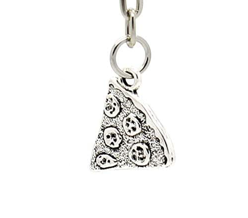 Pizza Slice Keyring Silver 16mm : Amazon.co.uk: Fashion