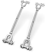 Amazon.com: hannger Turnbuckle 1/2 M12 304 Stainless Steel Turnbuckle ...