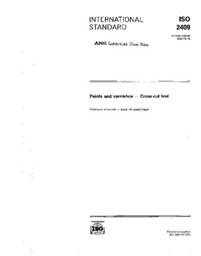 ISO 2409:1992, Paints and varnishes - Cross-cut test : Amazon.in: Books