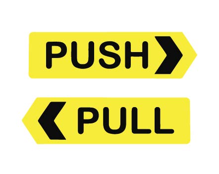 SIGN EVER Push and Pull Sign Boards for Door Office Gym School Wall ...