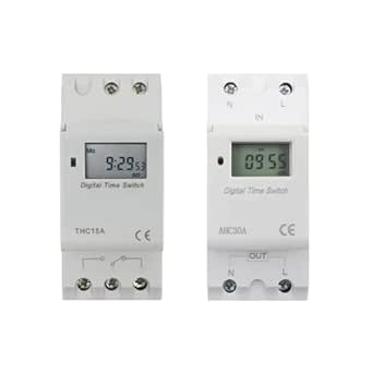 Amazon.com: 15A 30A New Din Rail Mount Weekly 7 Days Programmable Digital TIME SWITCH Relay ...