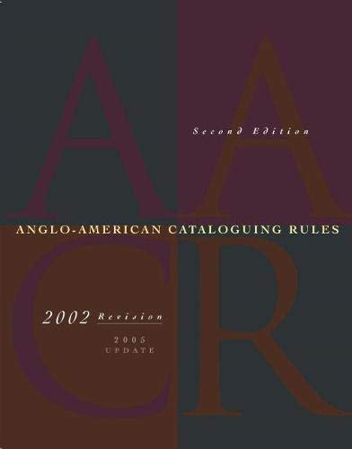 Amazon.com: Anglo-American Cataloguing Rules, 2nd Revised Edition ...
