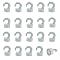 Amazon.com: JINGZHAN 12 Pcs Mini Magnetic Hooks Black Small Magnet Cute ...