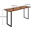 Amazon.com: LAKIQ Solid Wood Modern Bar Height Kitchen Dining Room ...