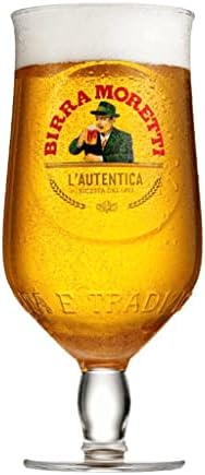 Birra Moretti 2/3 Pint Beer Glass Chalice (1 Glass) from GarageBar ...