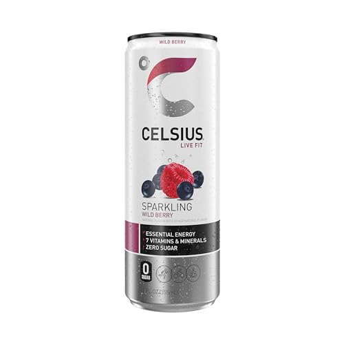 CELSIUS Sparkling Wild Berry, Functional Essential Energy Drink 12 Fl ...