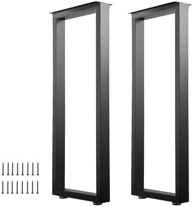 Amazon.com: iWEDN 40 Inch Bar Height Table Legs, Heavy Duty Metal Legs ...