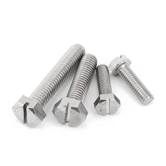 304 Stainless Steel A2-70 Outer Hex Head Machine Screws M4-M12 Slotted ...