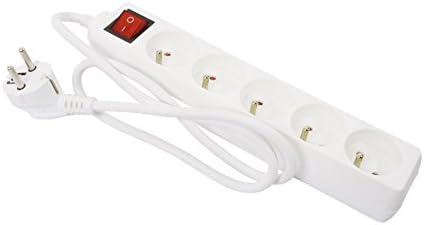 Gefotech 8059 Block 5 sockets 16A+T with switch 3G1 mm2 Cable 1 m ...