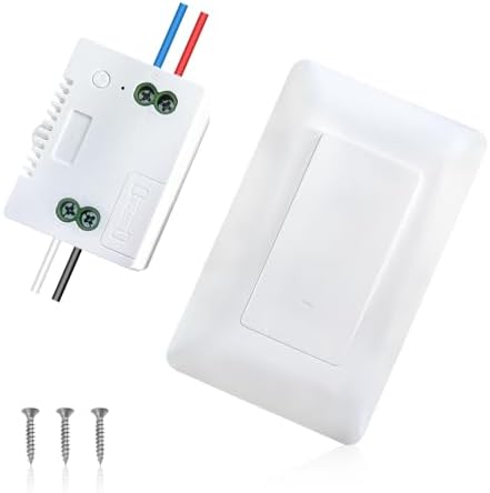 Self-Powered Wireless Light Switch and Receiver Kit, No in-Wall Wiring ...