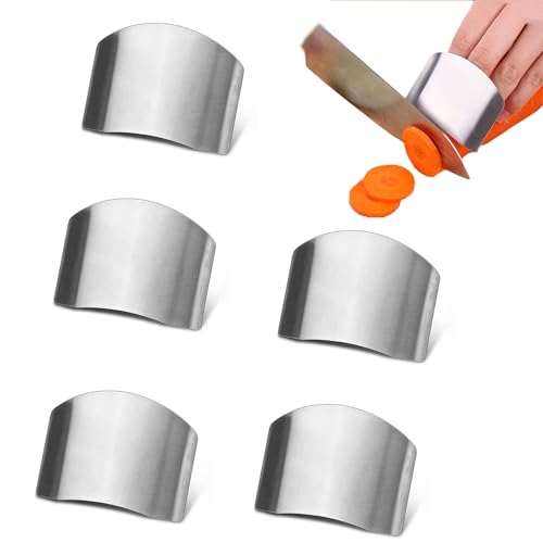 UGpine 5pcs Stainless Steel Finger Guards for Cutting Food,Kitchen ...