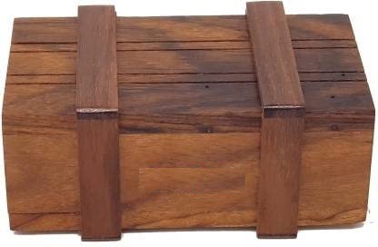 SREKRAFT Wooden Magic Box Wooden Puzzle Magic Box Wooden Secret Mini ...