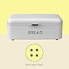Amazon.com: Bread Box For Kitchen Countertop, Metal, (White) | By Home ...