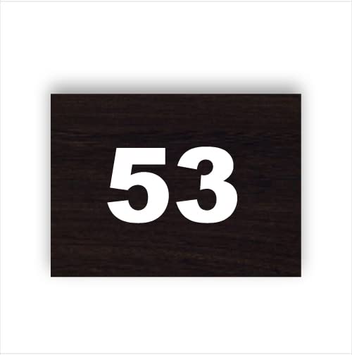 SRGInfotech Number 53, Wooden Texture Acrylic Number Plate | Strong ...