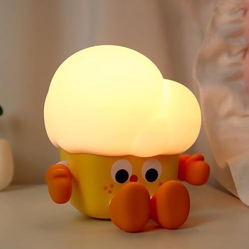 MOWARM Cute Popcorn Night Light for Kids,Led Squishy Night Lamp ...