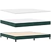 Hoopleep Dark Green Box Spring Bed with Mattress, 200x200 cm, Polyester ...