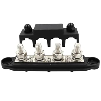 Amazon.com: 12V 250A Positive Negative M8 M10 Bus Bar Terminal Battery ...