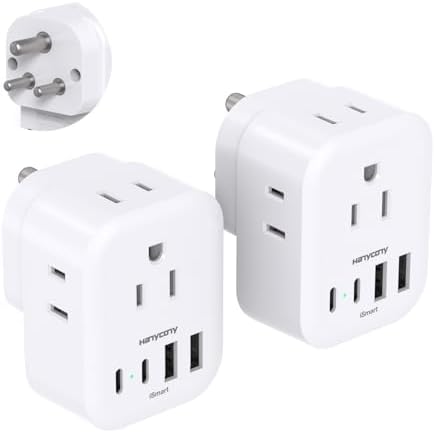 Amazon.com: 2 Pack US to India Plug Adapter, Type D Travel Plug Adapter ...