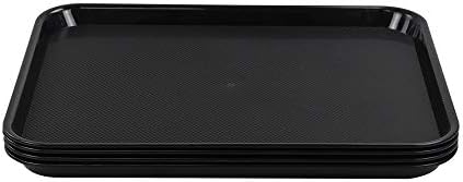 Amazon.com | Anbers Grey Plastic Serving Tray/Cafeteria Fast Food Tray ...