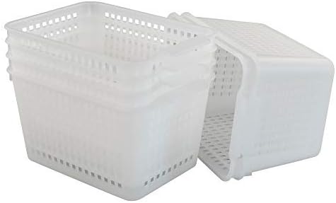 Eudokky 6-pack Plastic Woven Storage Baskets, Kitchen Cupboard Basket ...