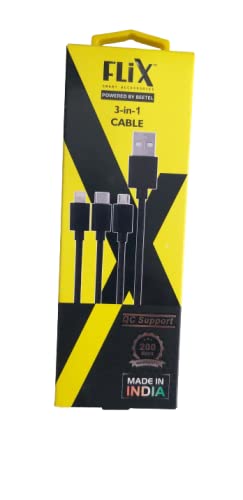 Flix 3 in 1 Cable for andriod Phone Capability (7) : Amazon.in: Electronics