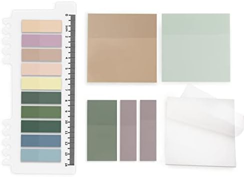 Amazon.com : 500Pcs Transparent Sticky Notes Tabs with Ruler, See ...