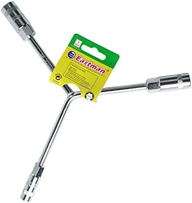 Eastman Y-Handle Socket Wrenches Set Of 1 Pcs, 8X10X12 Mm, Chrome ...