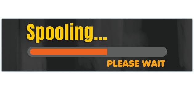 Amazon.com: Spooling Please Wait Bumper Sticker Vinyl Decal ...