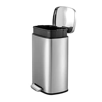 Amazon.com: BiAll 13.2 Gallon Trash Can, Rectangular Step On Kitchen ...