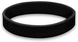 Amazon.com: Anti-Bullying Black Silicone Bracelet - Againts Bullying ...