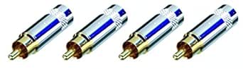 Amazon.com: rean 4 Pack Neutrik NYS352G RCA Cable Connector Plug in Gold Large Nickel Handle ...