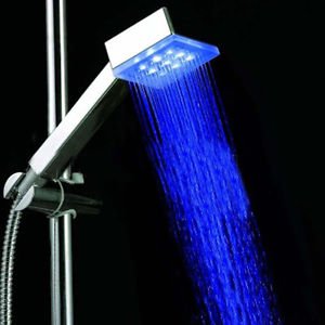 9 LED Shower Head Temperature Sensor 3 Color Changing for Bathroom ...