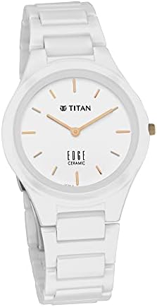 Titan Edge Ceramic Black Dial Analog Ceramic Strap watch for Men ...