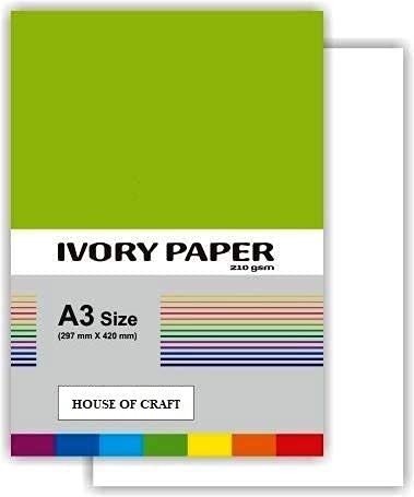 House of Craft - A3 Ivory Paper Sheets for Sketching, Drawing, Art ...