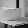 PB2004 countertop basin in mineral cast (pure acrylic) - 55x35x14.5cm ...