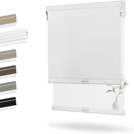 Amazon.com: Boolegon Dual Roller Shades, Cordless Double Window Shades ...