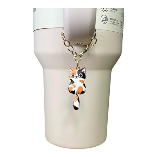 Amazon.com: Tumbler Charm - Cat - Handle Charm - Cup Accessory - Cat ...