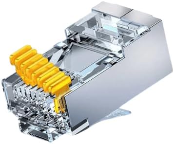 Kit 10 Conectores RJ45 Blindados Vazados Cat5 : Amazon.com.br ...