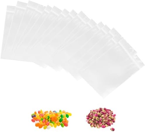 100 Pièces Sachets Zip Transparent, 6 x 4cm Plastiques Sachet Zip ...