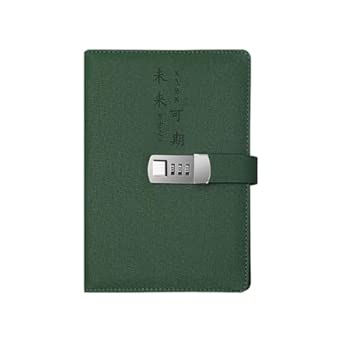 harayaa Diary with Lock Password Lock Diary Easy to Use PU Leather ...