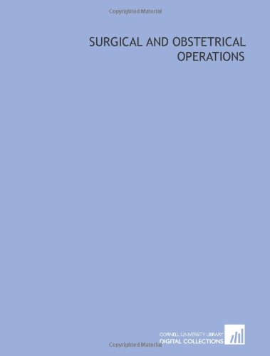 Surgical and obstetrical operations : Amazon.in: Books