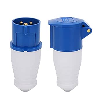 2Pcs Single Phase Power Plug Set Waterproof Industrial Connector 3 Pin ...