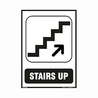 buysafetyposters.com - Stairs Signs with Up Arrow in English - PVC ...