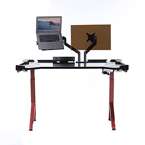 Comforts Motorised Stand up Gaming Table with Carbon Finish Table Top ...