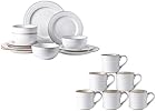Amazon.com | GBHOME Ceramic Dinnerware Sets, Embossed Elegant Stoneware ...