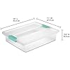 Sterilite Large Clip Box, Stackable Small Storage Bin with Latching Lid ...
