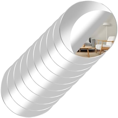 Psyqtsuary 10 Pack Acrylic Round Mirrors, 6 Inch Non Glass Round Mirror ...