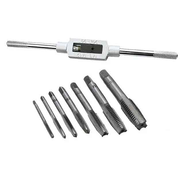 nitya Hand Screw Thread Metric Plug Tap Set M3-M12 With Tap Wrench 8 ...